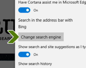 Set Gibiru as your default search engine in Edge – Gibiru